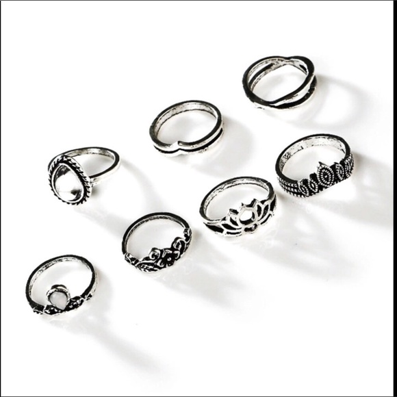 Jewelry | Set Of Six Rings | Poshmark
